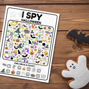Halloween I Spy Printable | Kids Activity Worksheet | Find, Circle ...