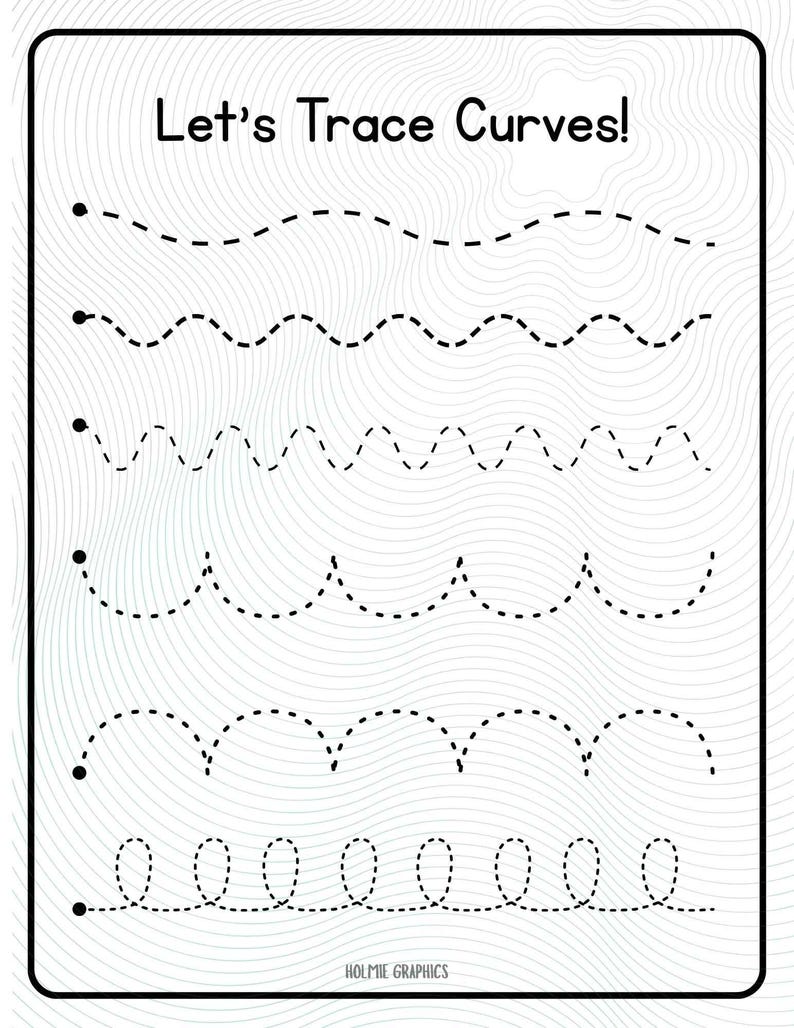 Preschool Tracing Worksheets: Lines & Emotions (PDF Download) - Etsy