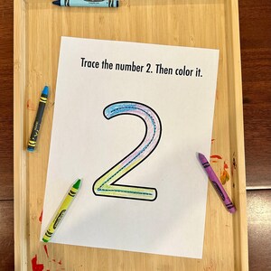 Number Trace and Color - Etsy