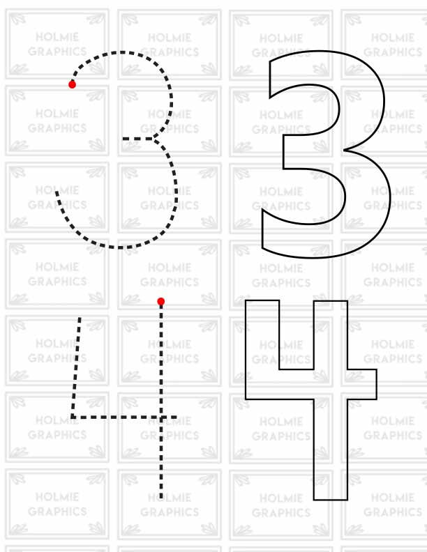 Number Trace With Block Number - Etsy