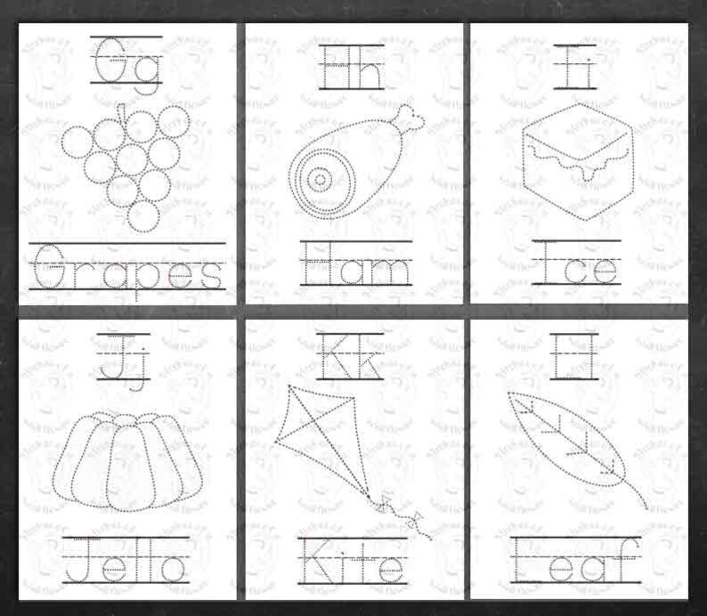 Alphabet Tracing Sheets, Back to School - Etsy