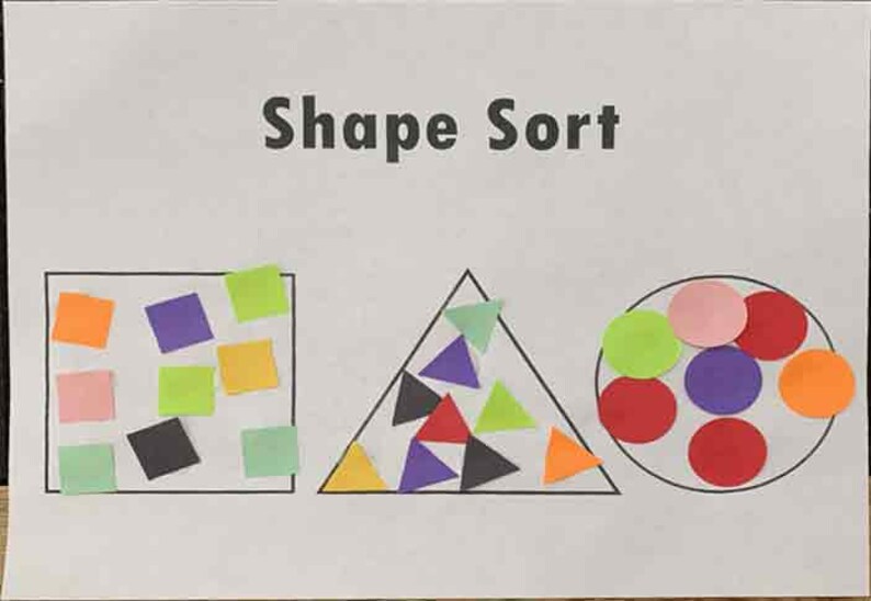 Shape Sort, Sorting Shapes, Shapes, Square, Triangle, Circle ...