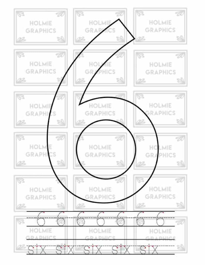 Number and Word Trace With Block Number, Tracing Numbers, Number Trace ...