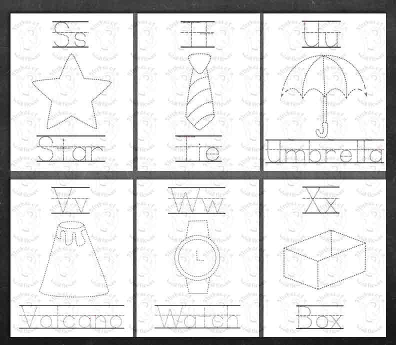 Alphabet Tracing Sheets, Back to School - Etsy