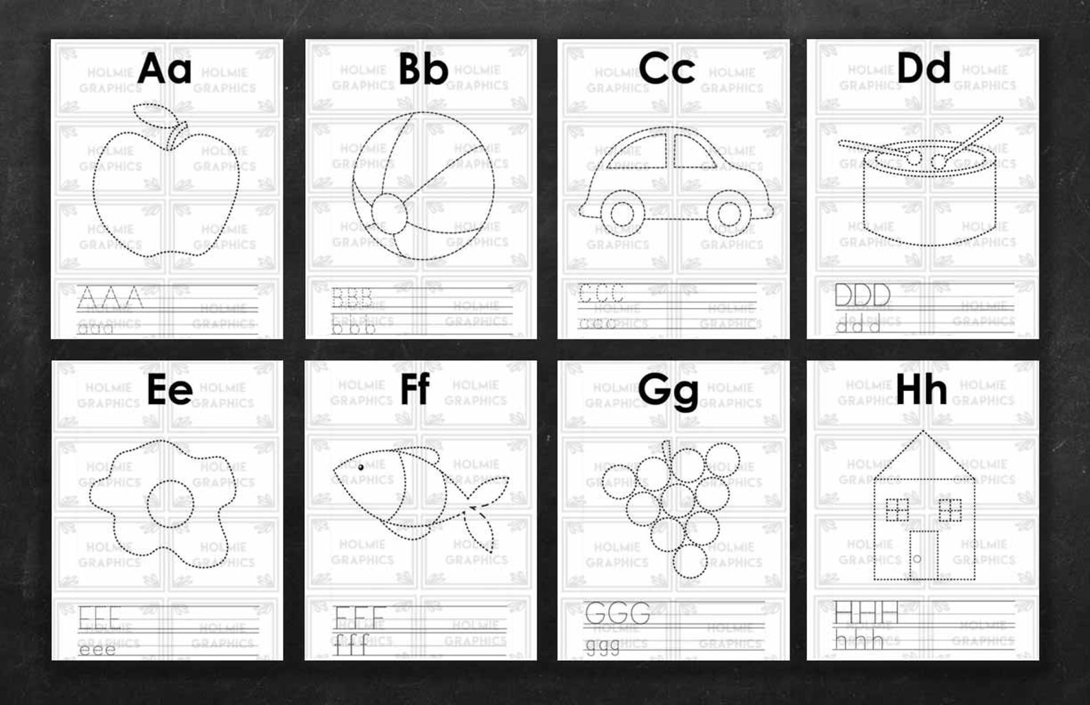 Alphabet Tracing Sheets Learning To Write Tracing Etsy Ireland