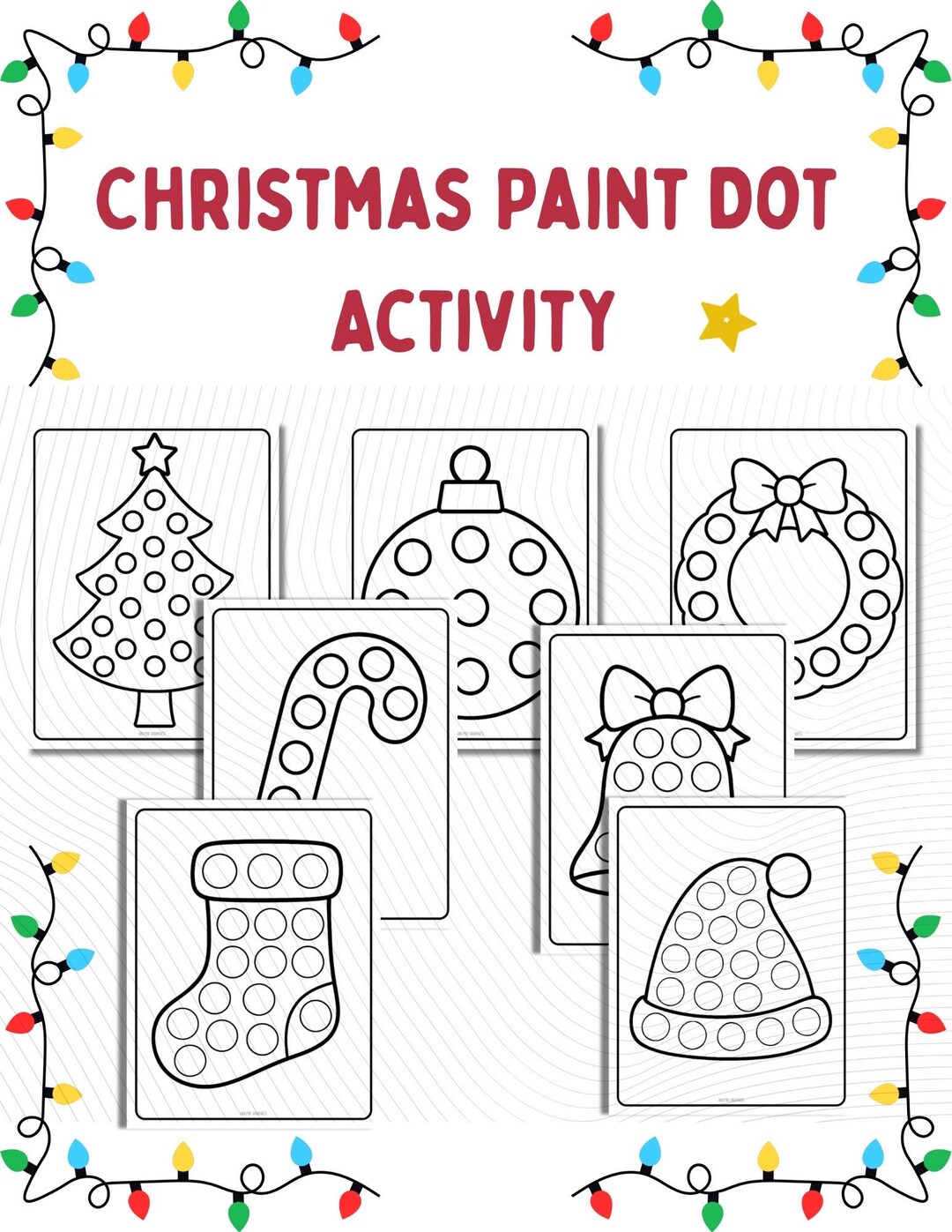 Christmas Do-a-dot Printables | Holiday Dot Marker Activity (instant ...