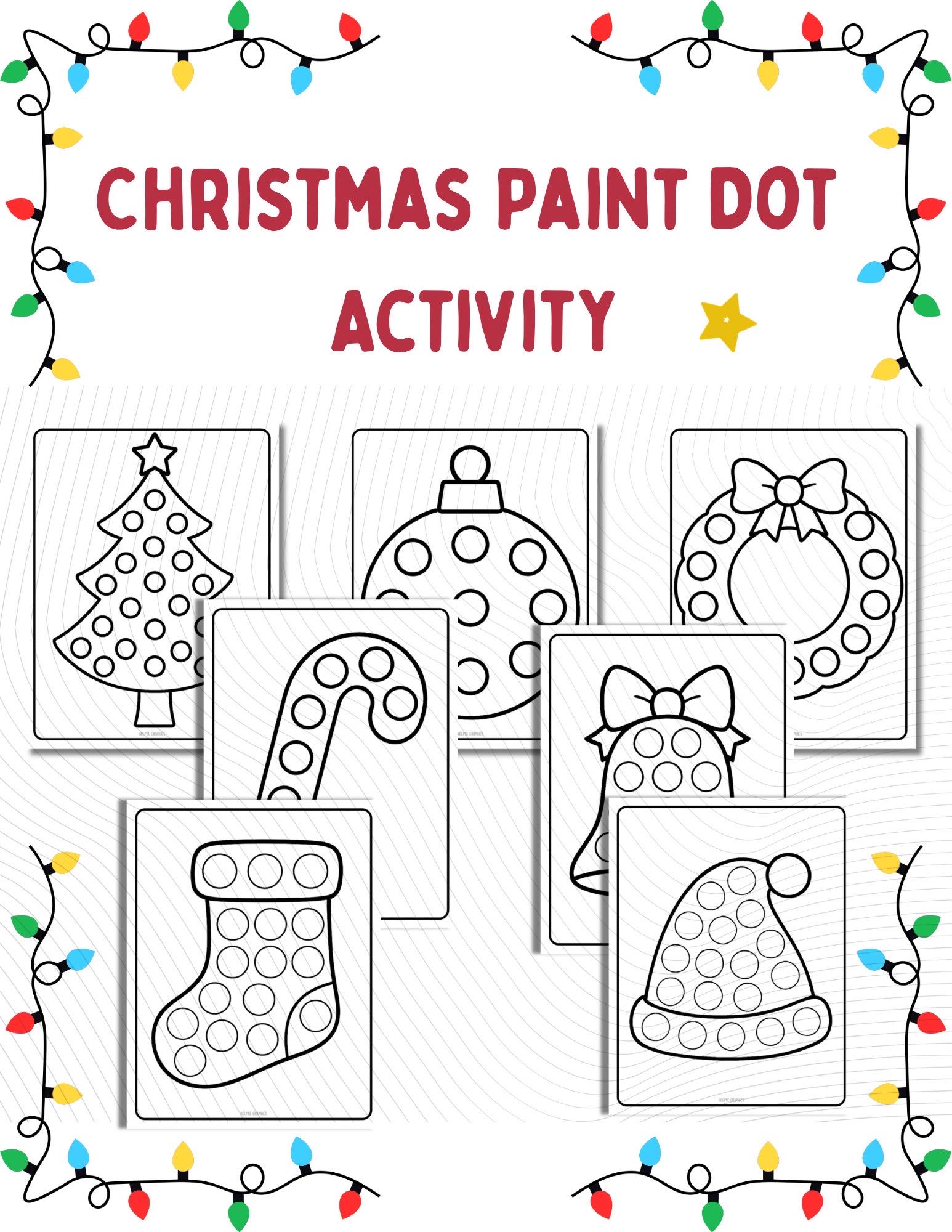 Christmas Do-a-dot Printables | Holiday Dot Marker Activity (instant ...