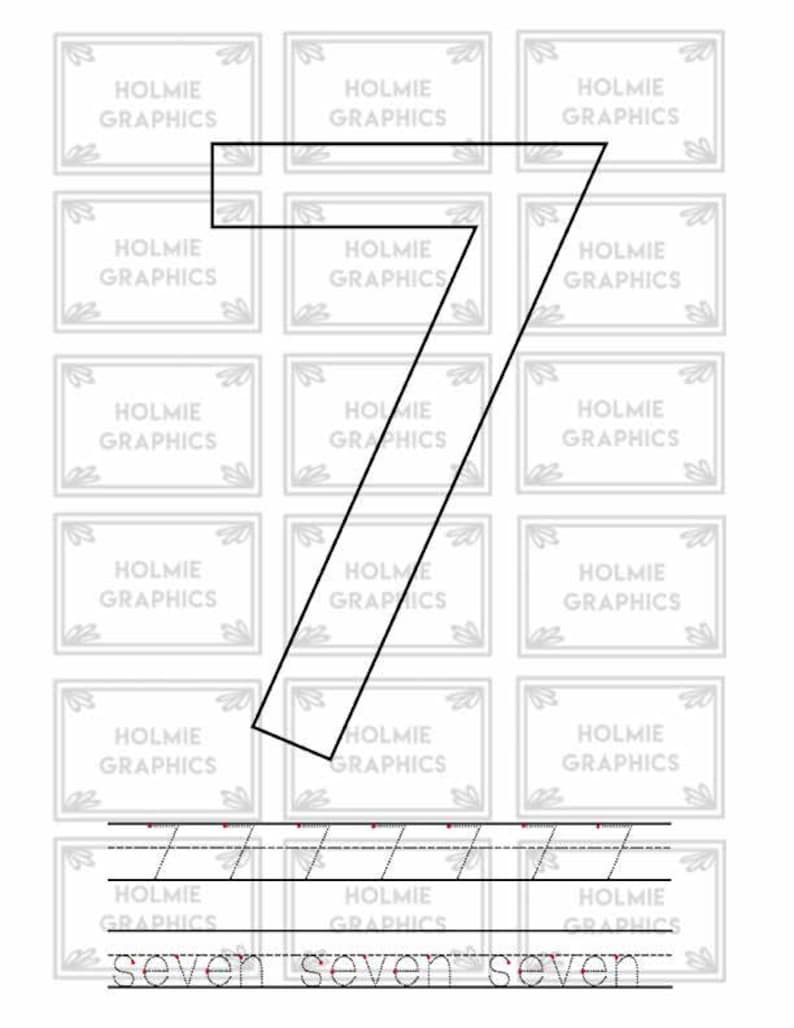 Number and Word Trace With Block Number, Tracing Numbers, Number Trace ...
