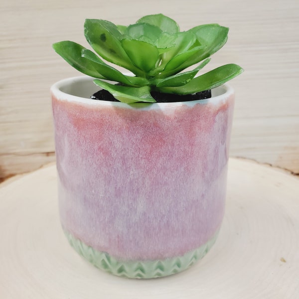 Pink Ceramic Planter - Etsy