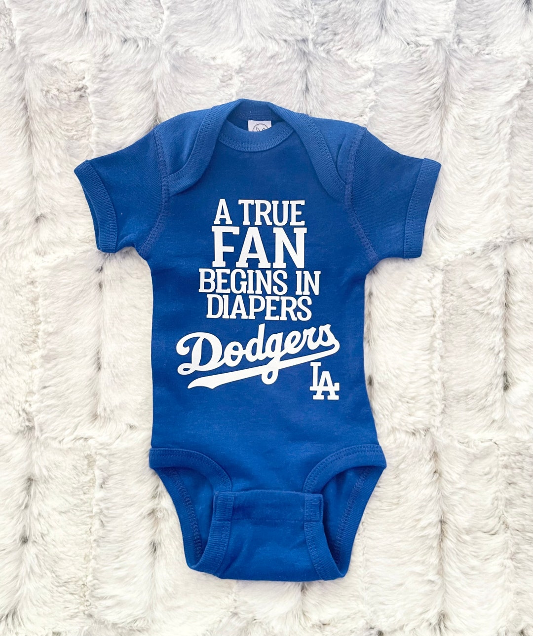 True Dodgers Fan Onesie, LA Onesie, Onesie Baby Newest Fan, Newest LA ...