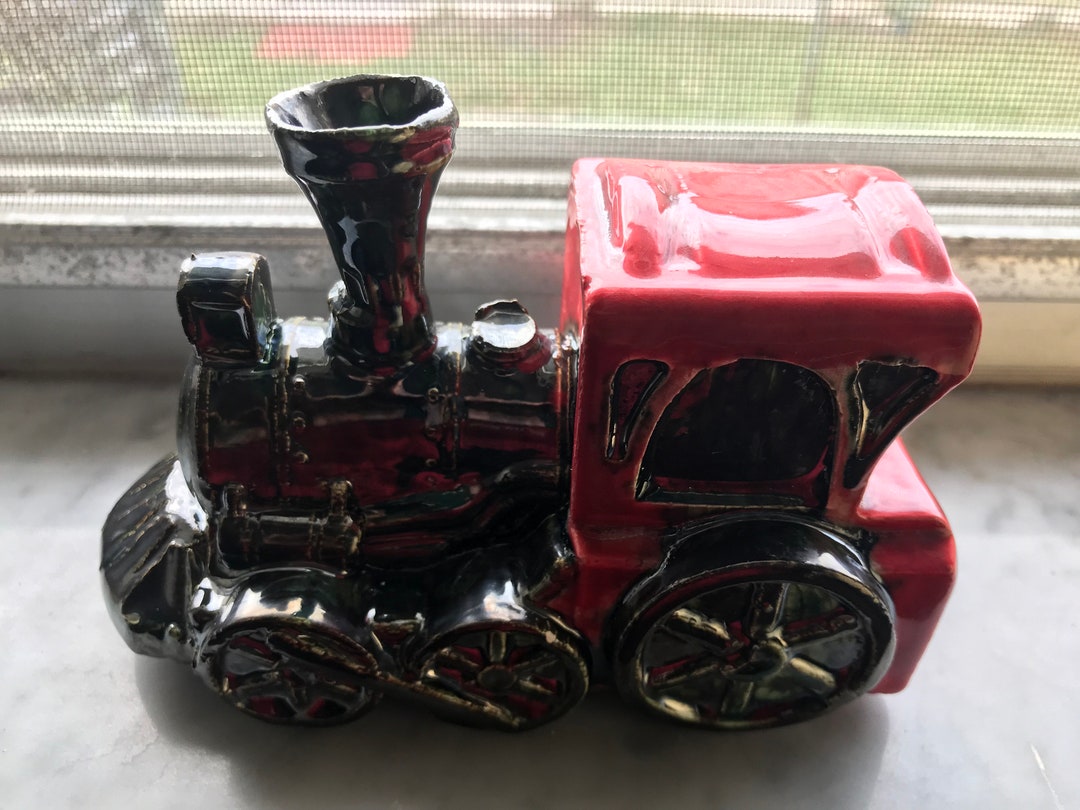 Handmade Ceramic Clay Choo Choo Train Display/paper Weight Made by ...