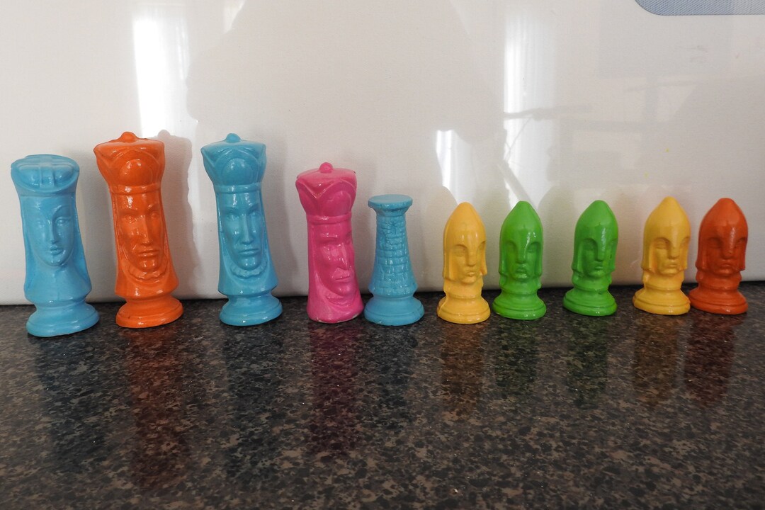 Handmade Duncan Pastels Chess Pieces - Etsy