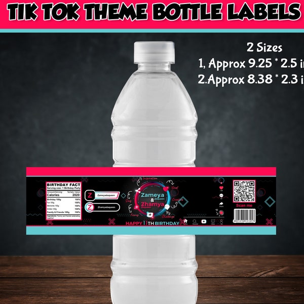Tik Tok Water Bottle Label - Etsy