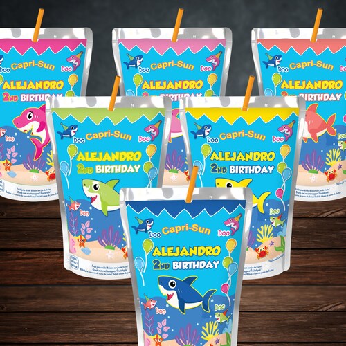 Shark Baby Caprisun Label Wrapper Shark Party Favors Boy Capri - Etsy