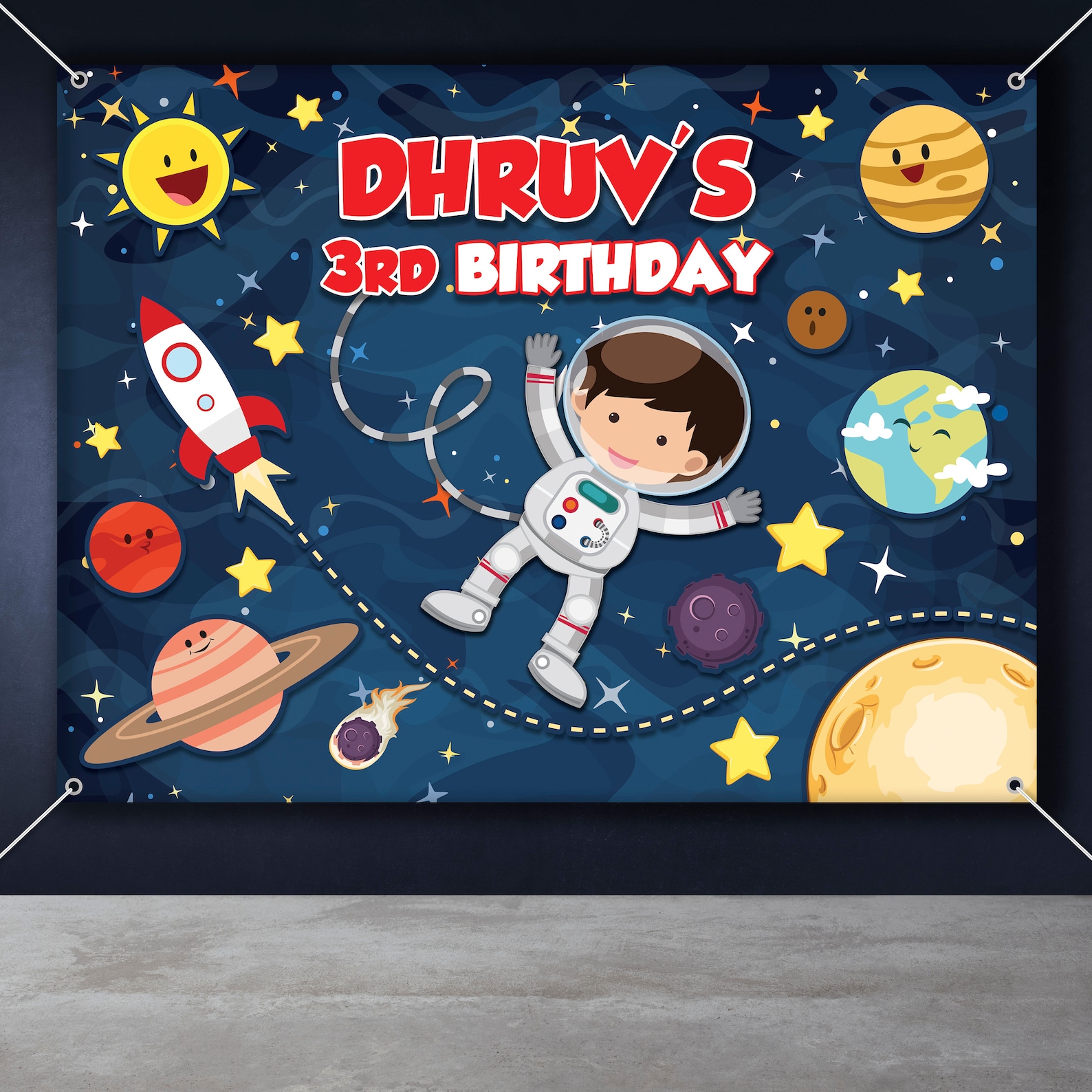 Space Backdrop Backdrop Printed Astronaut Backdrop Space Theme | Etsy