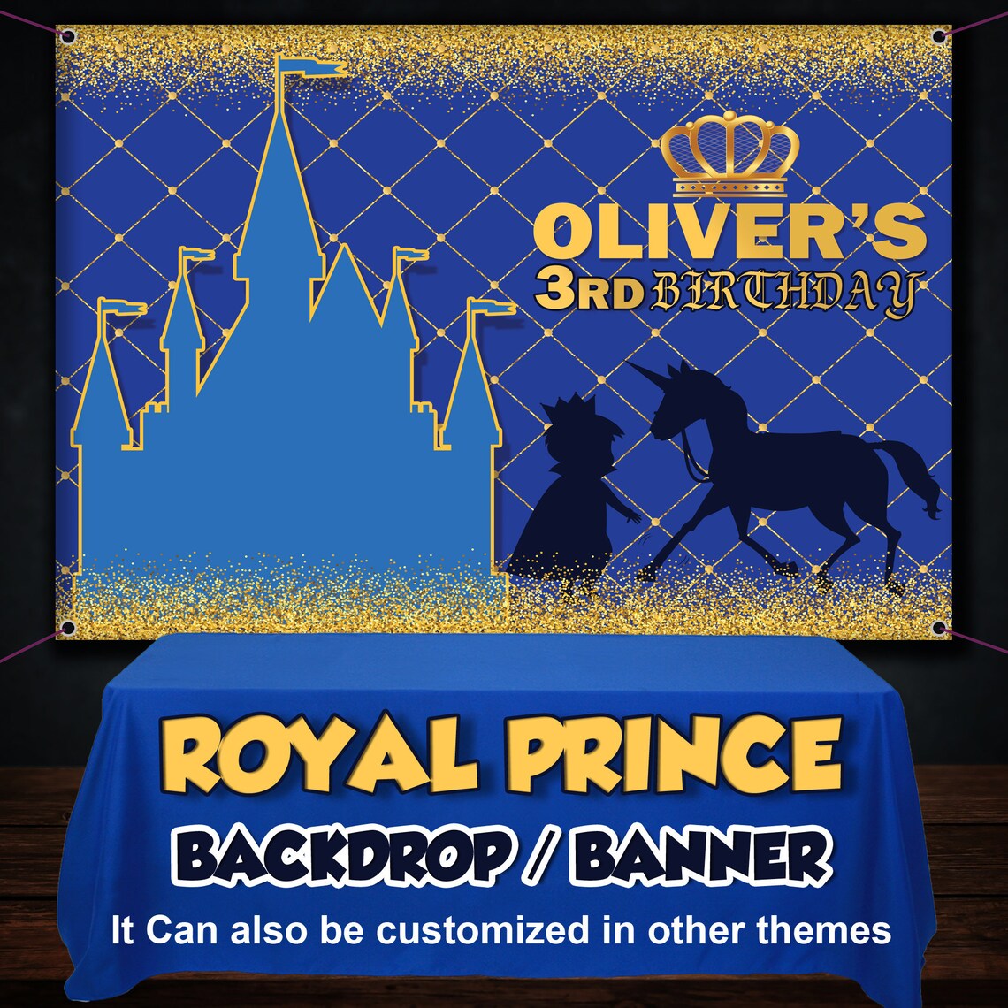 Royal Prince Theme Printed Backdrop Prince Birthday Backdrop - Etsy