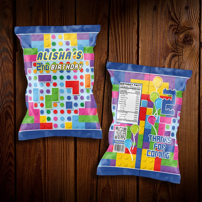 Building Blocks Chip Bags Girls Boys Building Blocks Potato - Etsy