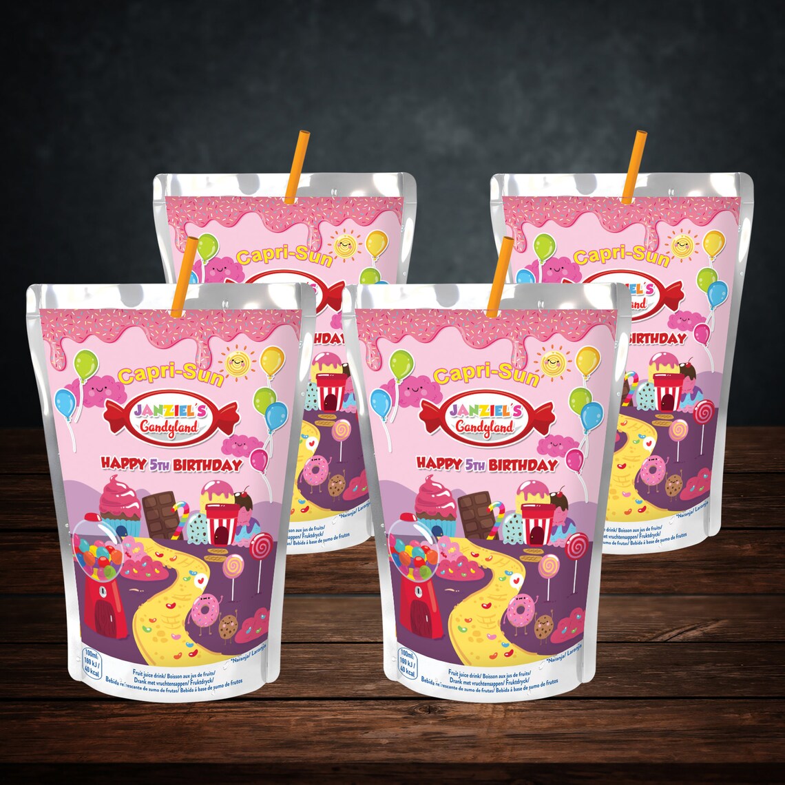 Candyland Capri Sun Wrapper Candyland Juice Label Capri Sun - Etsy