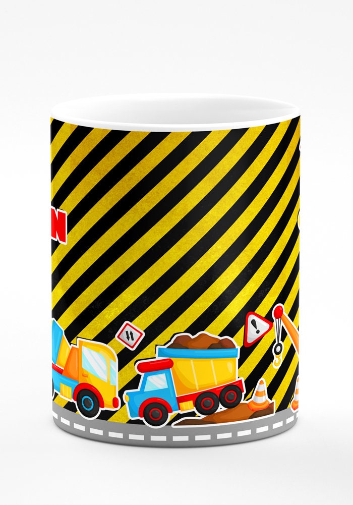 Construction Theme Personalized Sublimation 11oz Mug Template - Etsy