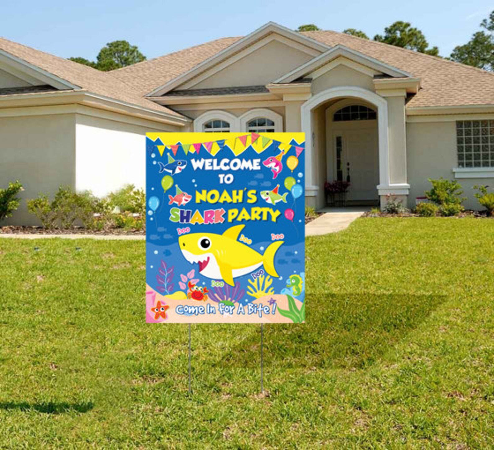 Shark theme Welcome Birthday Sign Birthday Décor Welcome | Etsy