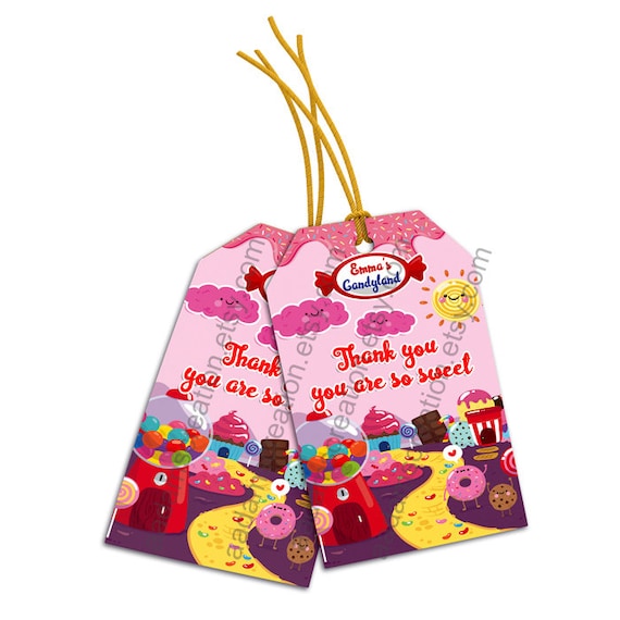 Sets candyland birthday gift tag candy land gift tag printables ...