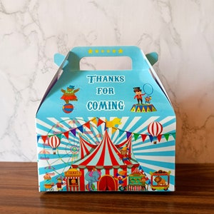 Carnival Theme Favor Box Personalized Treat Boxes for Birthday, Wedding ...