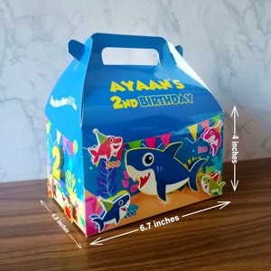 Pink Shark Baby Theme Gable Box Great Gift Boxes for Birthday, Wedding ...