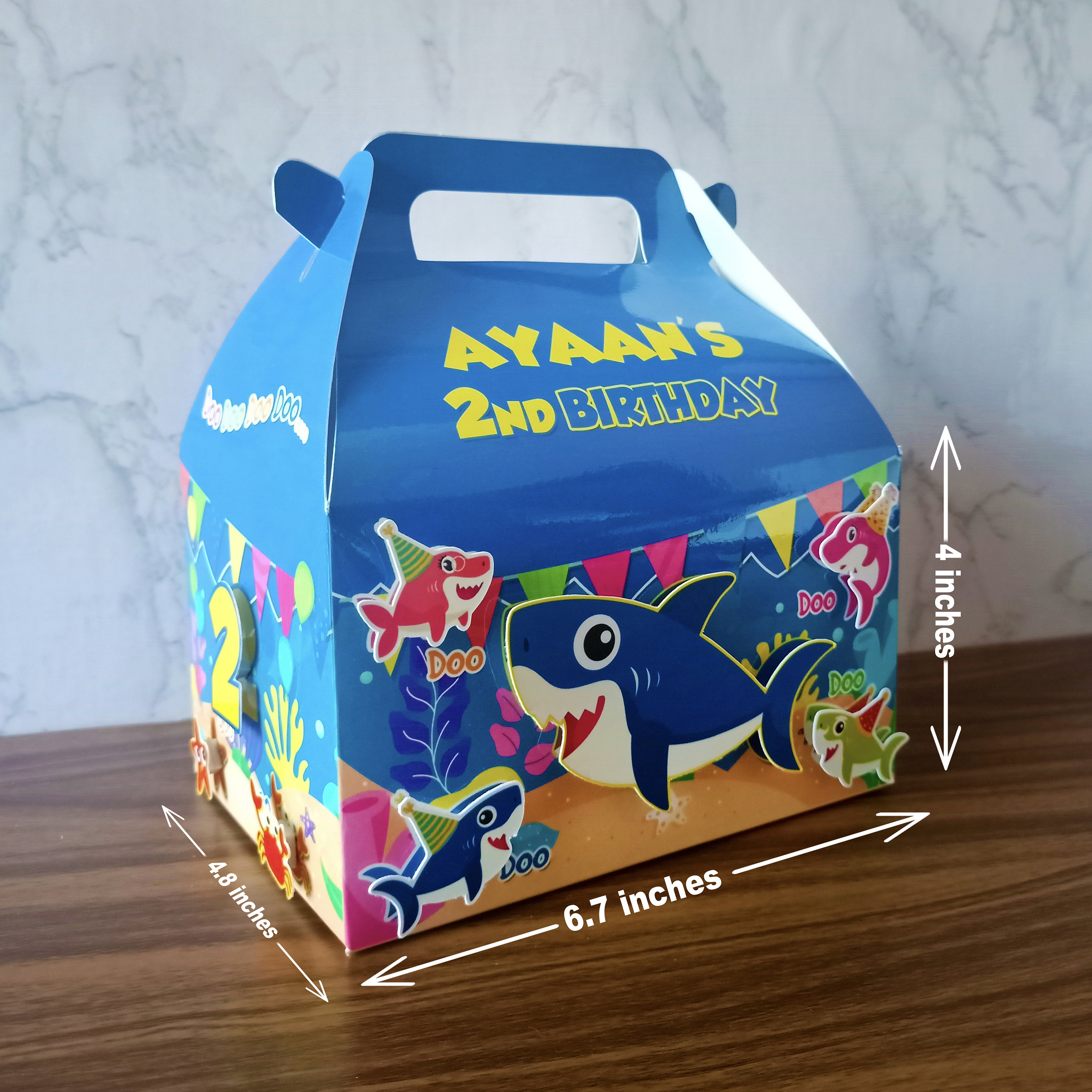 Pink Shark Baby Theme Gable Box Great Gift Boxes for Birthday - Etsy