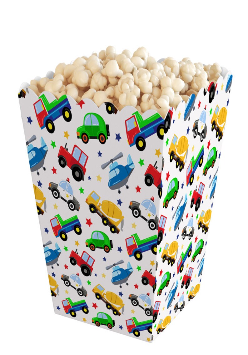Vehicle Theme Popcorn Box Cars Theme Custom Popcorn Boxes - Etsy