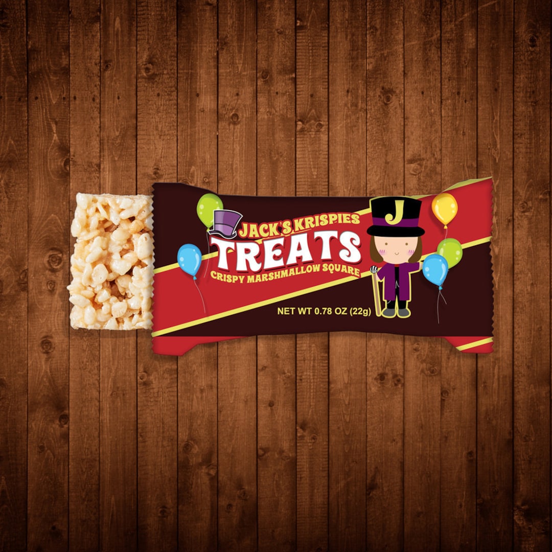 Charlie Rice Krispies Treat Label Candy Wrapper Personalized Party ...