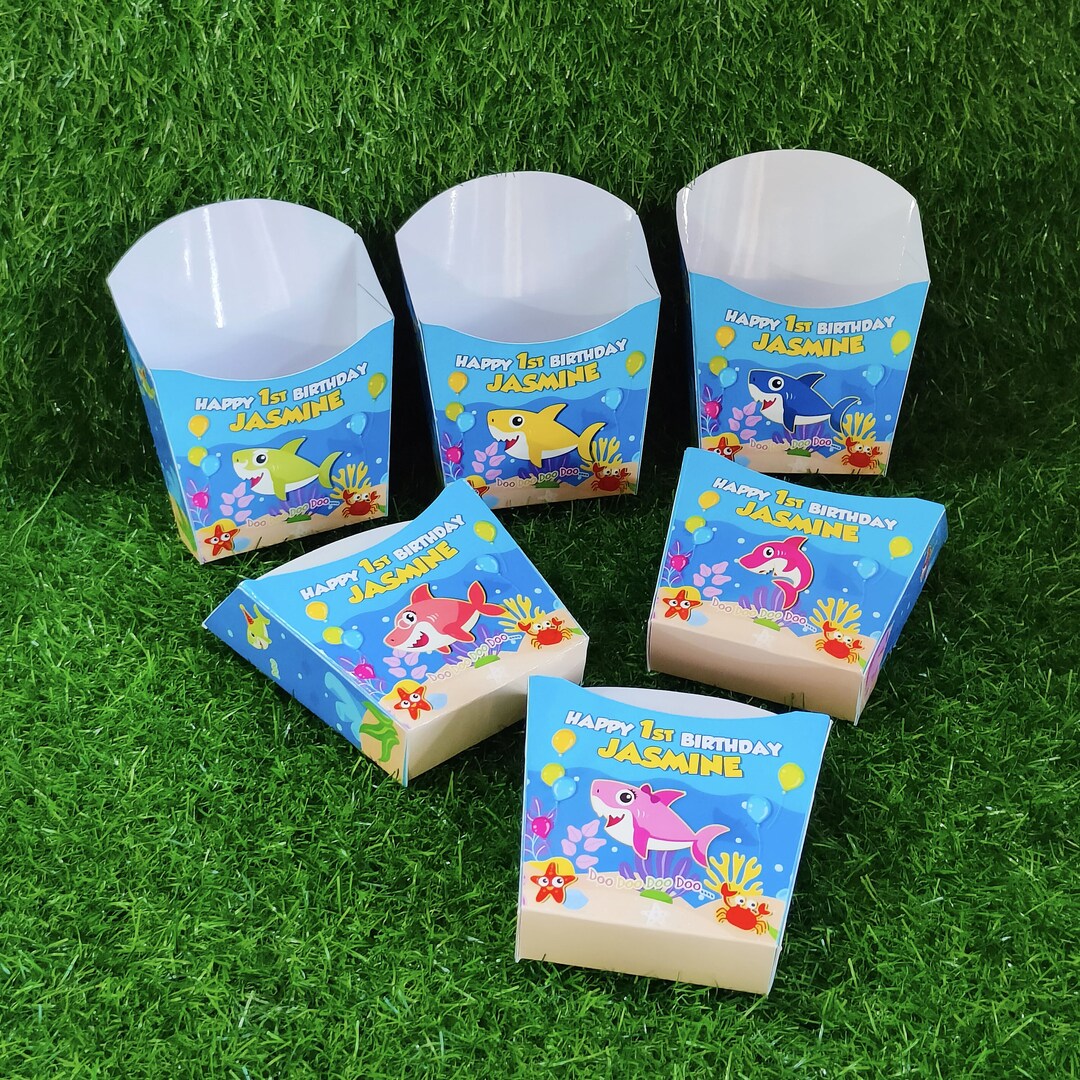 Shark Baby Theme Fries Box Food Boxes Party Favors Burger Box Popcorn ...