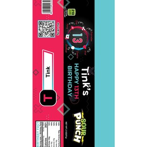 Tiktok Birthday Party Favors: Personalized Sour Punch Wrapper (digital ...