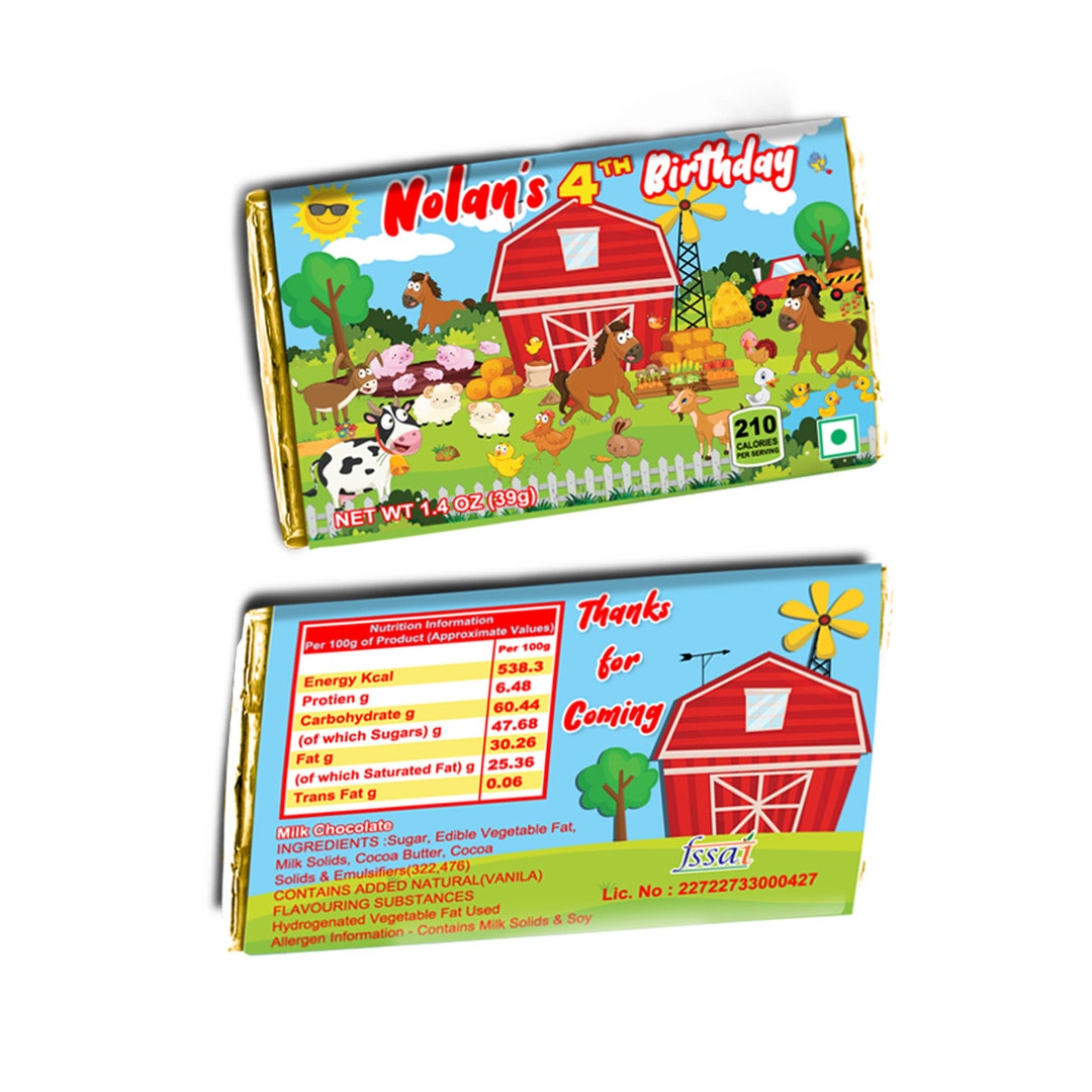 Farmhouse Theme Homemade Candy Bars Farm House Chocolate Bar ...