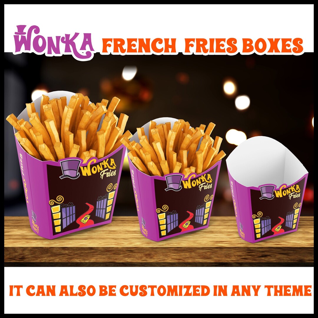 Charlie French Fry Fries Box for Birthday Party Food Box Treat Box ...