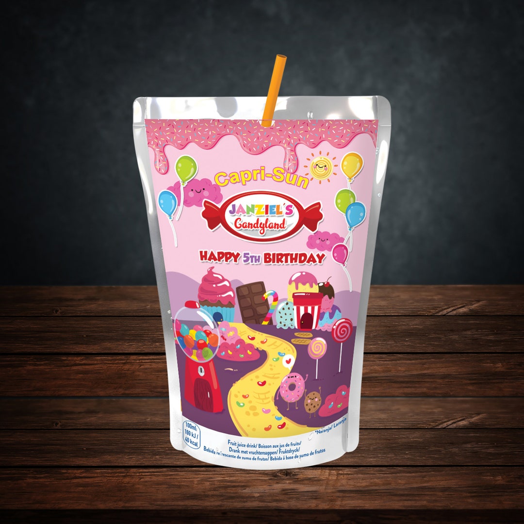 Candyland Capri Sun Wrapper Candyland Juice Label Capri Sun Juice Label ...