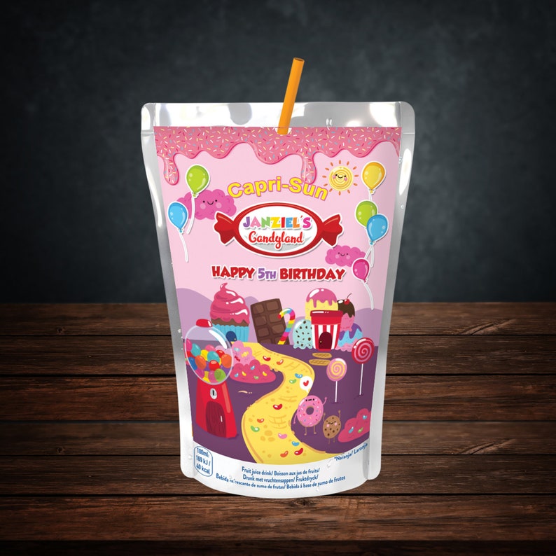 Candyland Capri Sun Wrapper Candyland Juice Label Capri Sun - Etsy