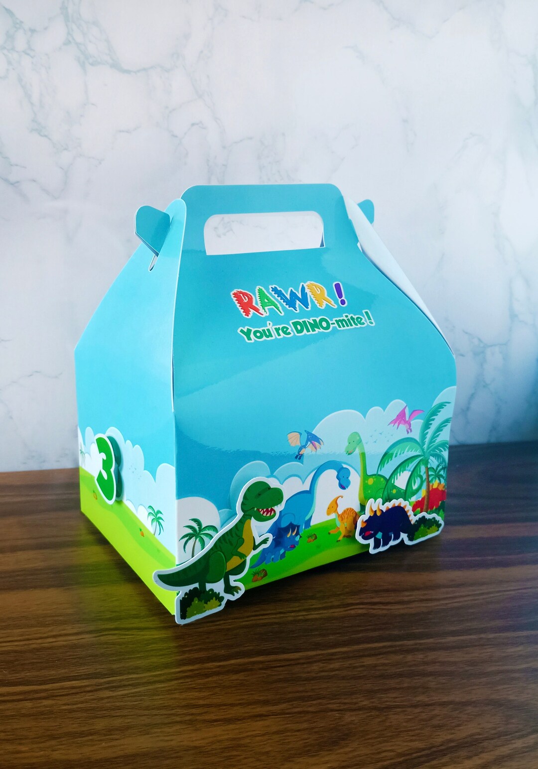 Dinosaur Gable Box: Birthday Party Favor Treat Boxes - Etsy