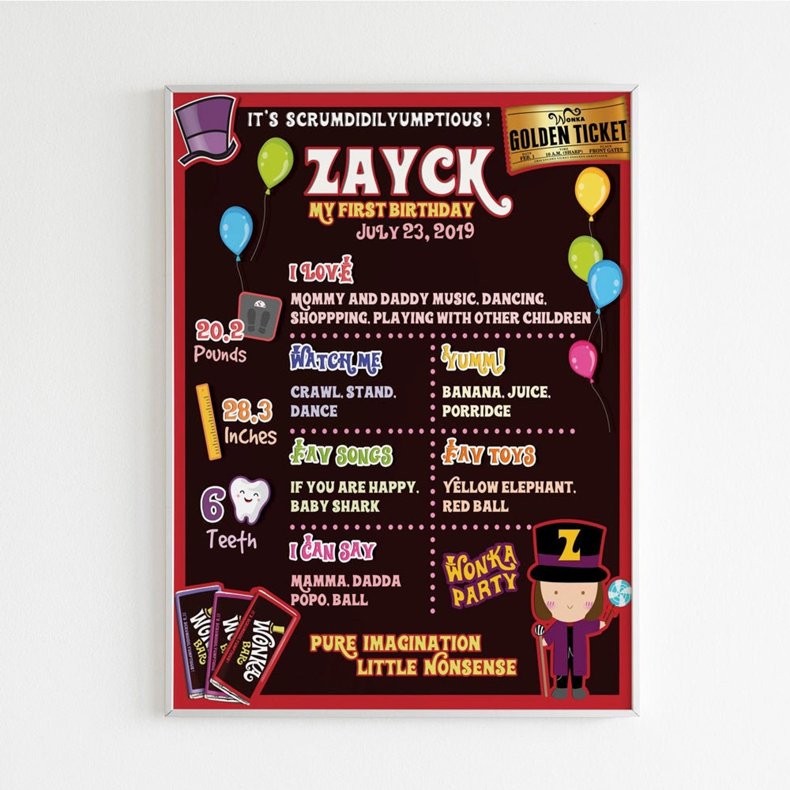 Charlie Birthday Board First Birthday Chalkboard Sigr Charlie Milestone ...