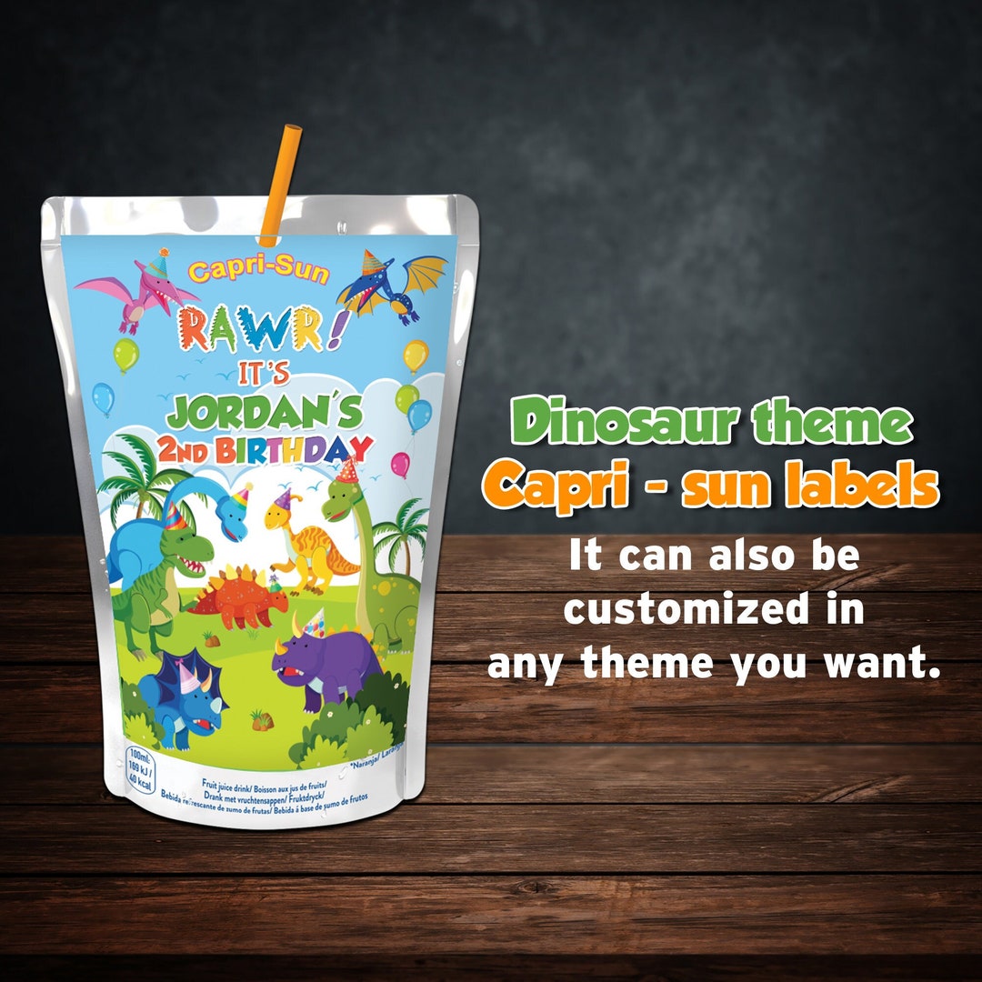 Dinosaur Rawr Capri Sun Labels: Birthday Party Favors (digital File) - Etsy