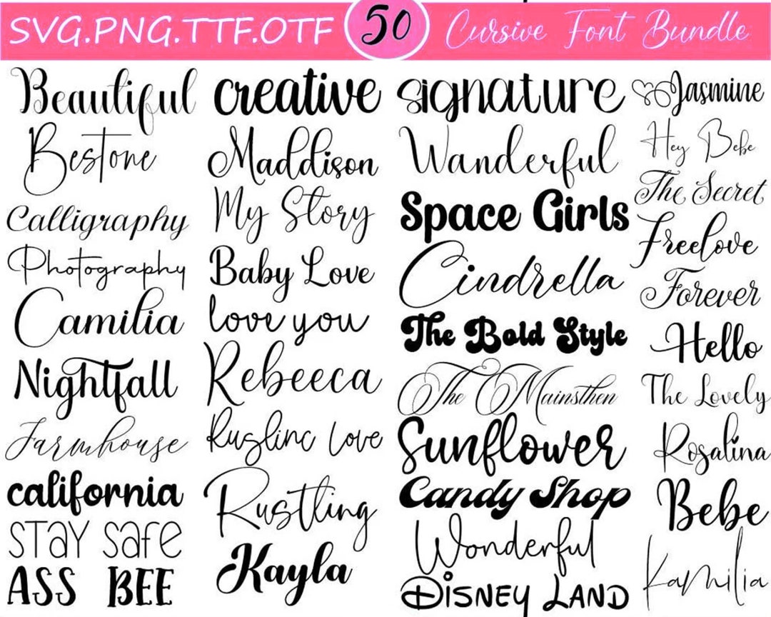 Die ultimativen 50 Schriftarten Schriftartenpaket, Cricut, Canva ...