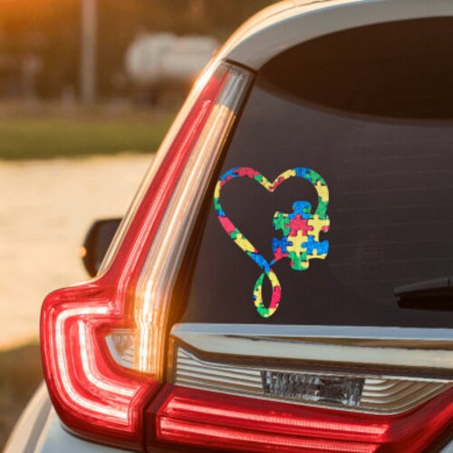 Autism Puzzle Piece Dandelion Car Decal Autism Awareness - Etsy