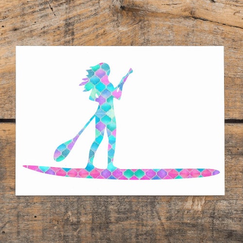 Paddle Board Vinyl Decal Sticker | Etsy