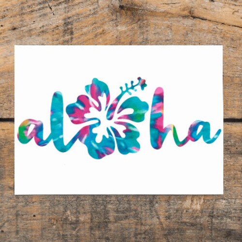 Aloha Hawaiian Hibiscus Flower Vinyl Wall Art Decal Sticker - Etsy