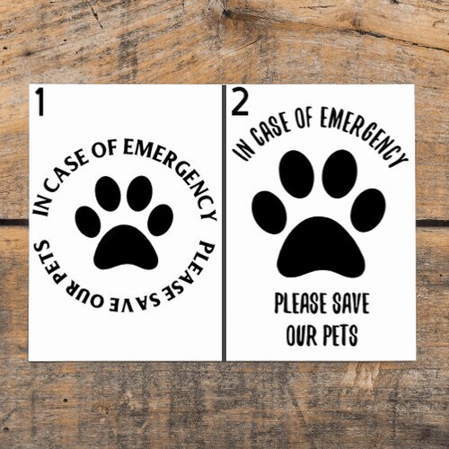 Save Our Pets Window Decal Emergency Sticker in Case - Etsy Canada