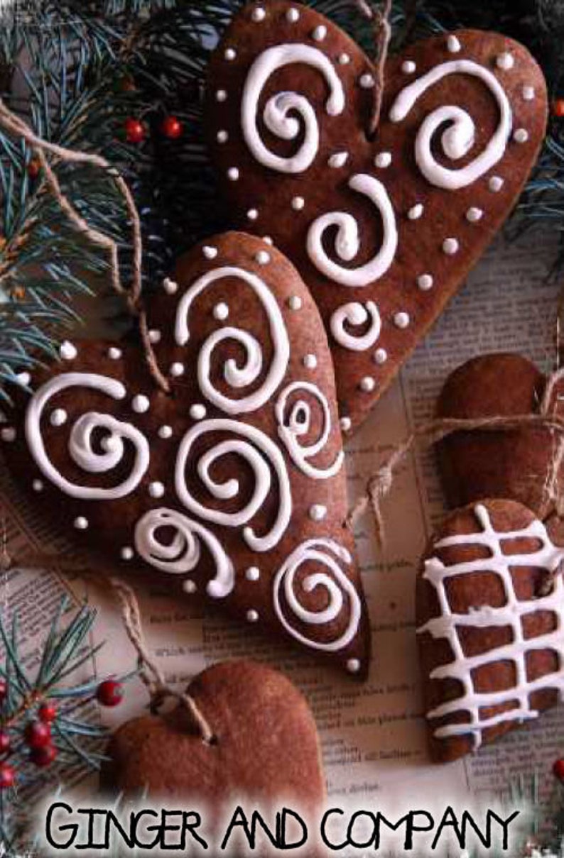 German Gingerbread Heart Ornament - Etsy