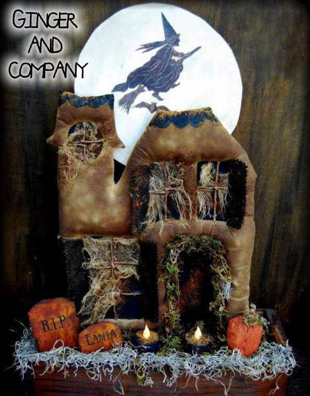Haunted House Moon Witch - Etsy