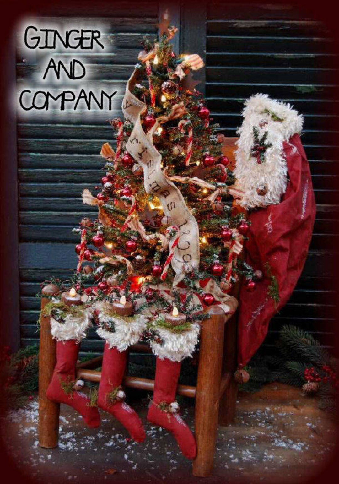 Christmas Tree on Antique Chair - Etsy