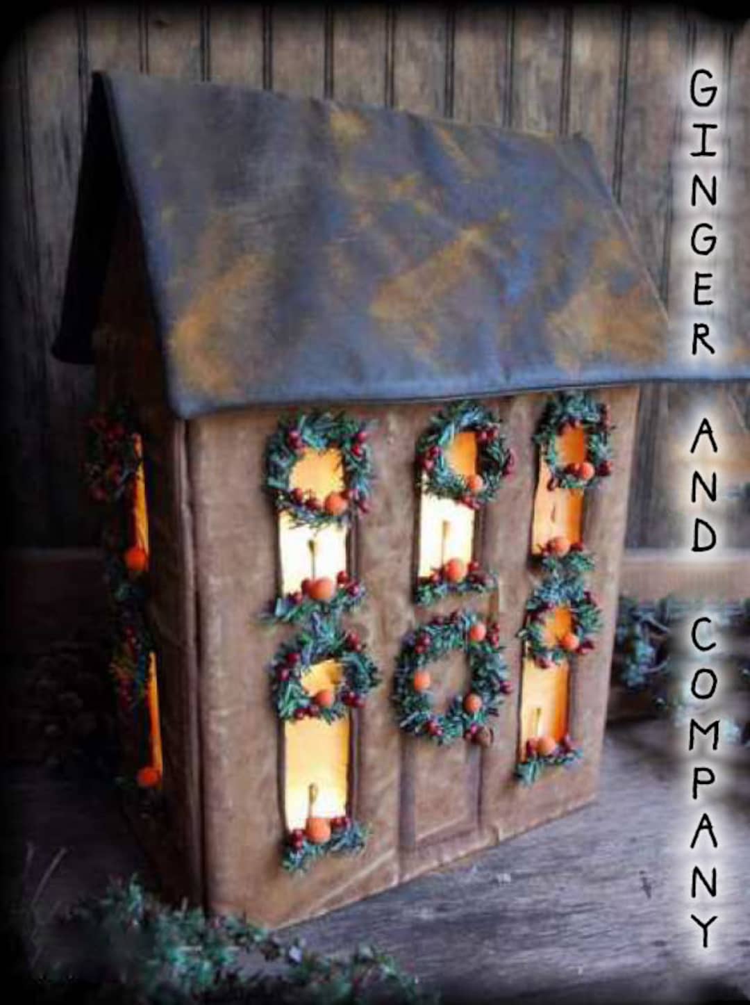 Colonial Christmas House Luminare - Etsy