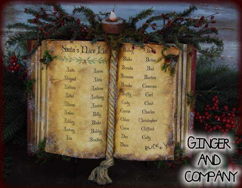 Santa Nice List Book - Etsy