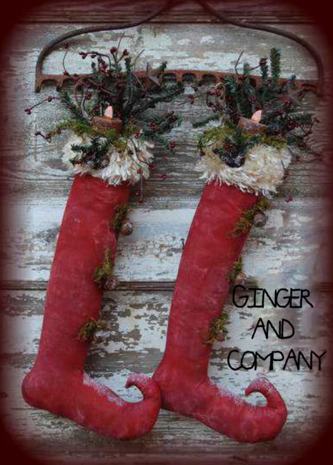 Grungy Skinny Elf Stockings - Etsy